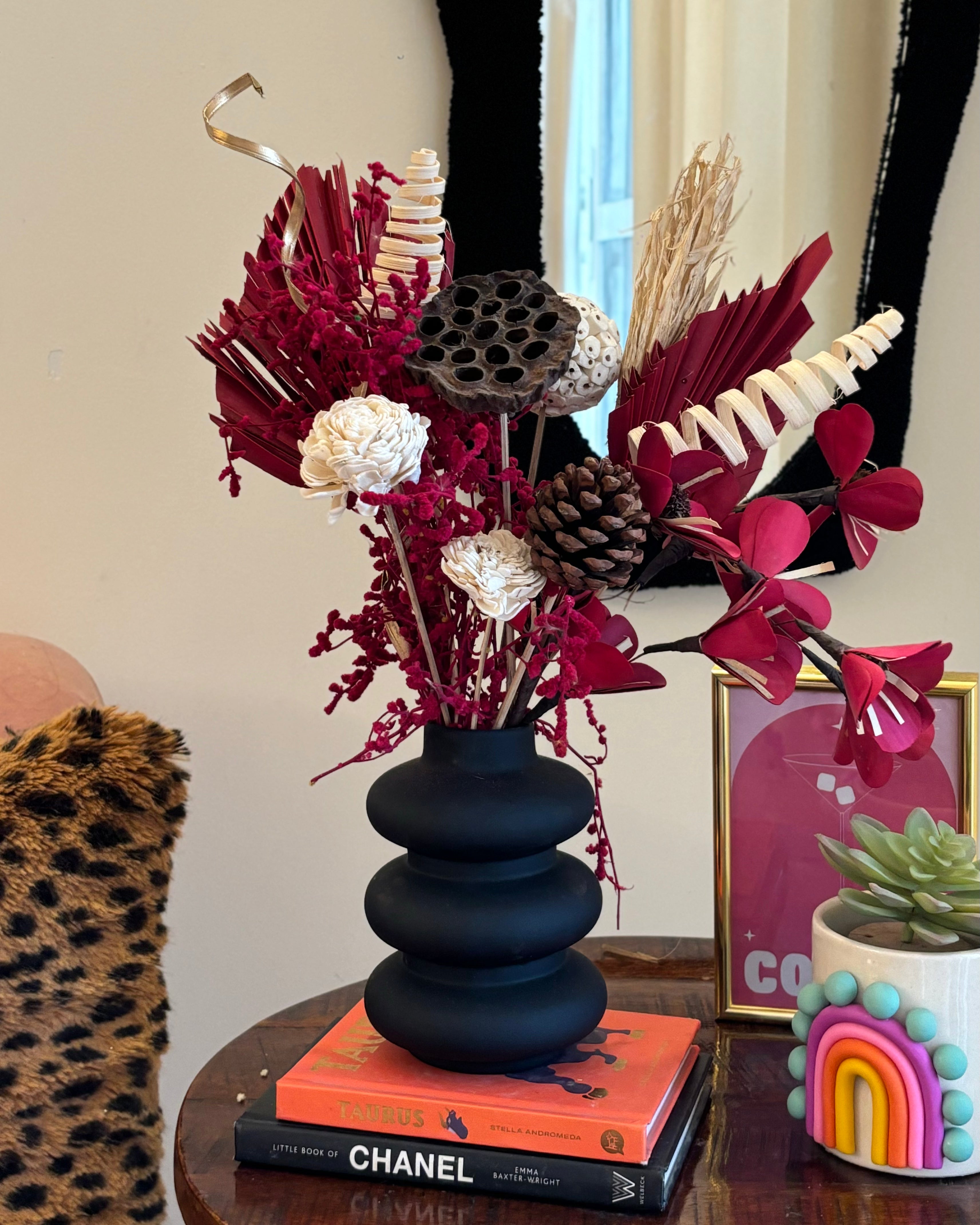 Reine dried flower set with vase – Casarella