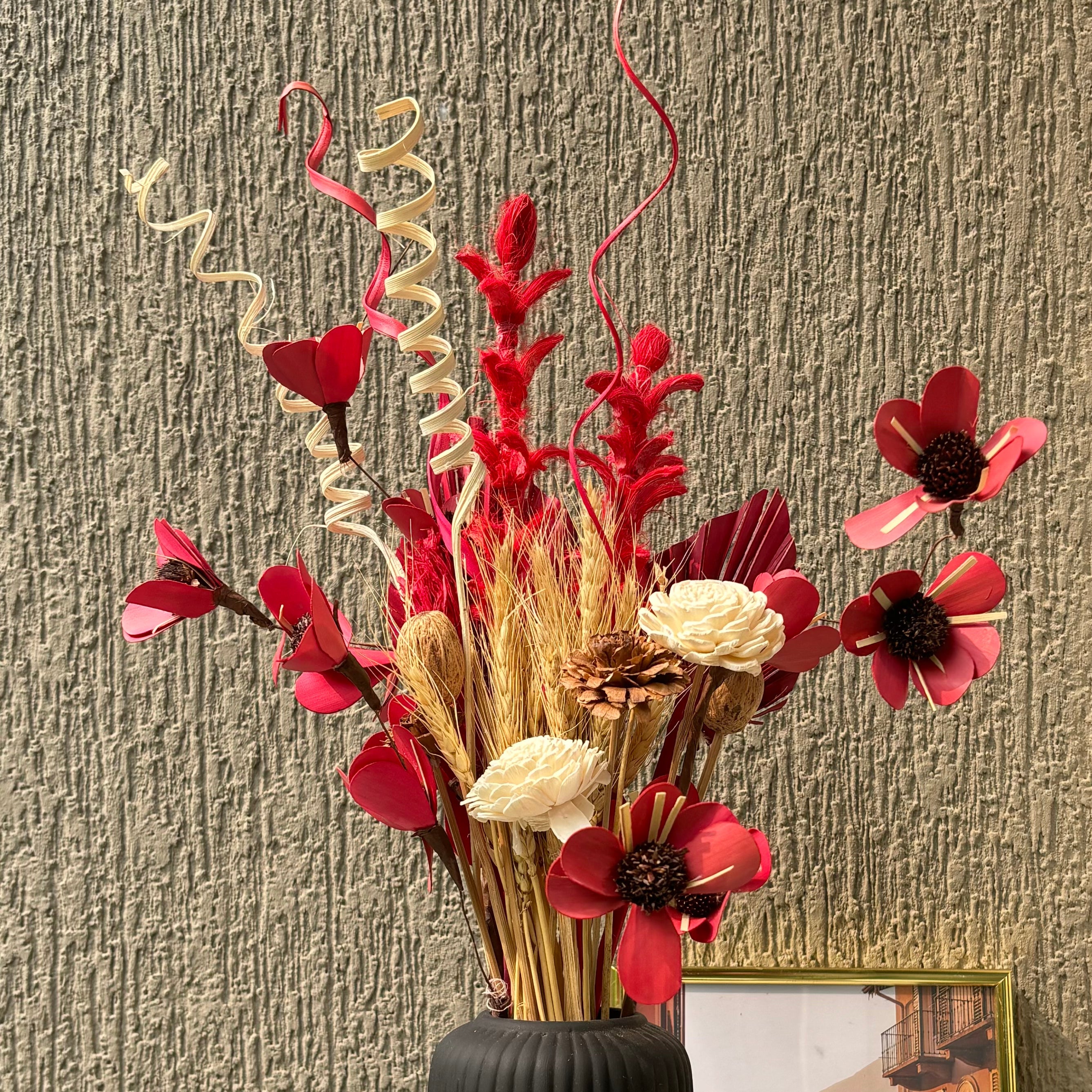 Redrose Dried Flower (Without vase) – Casarella